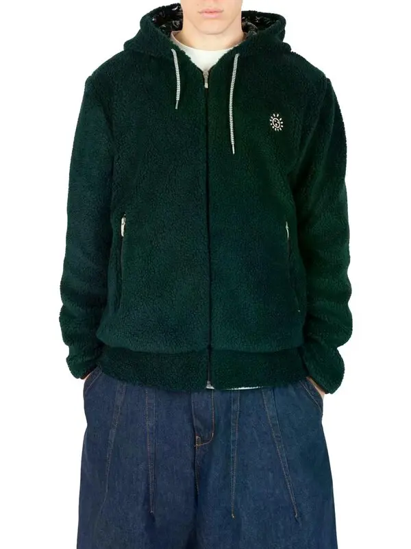 SOCIETE ANONYME Zipped Fleece Hoodie - Green