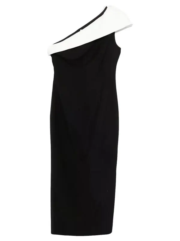 Roland Mouret One-shoulder Midi Dress - Black