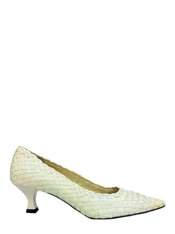 LA ROSE Carol Woven-design Pumps - Neutrals