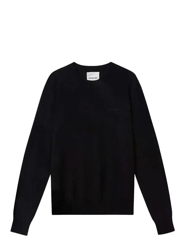 MARANT Basile Ribbed Embroidered-logo Sweater - Blue