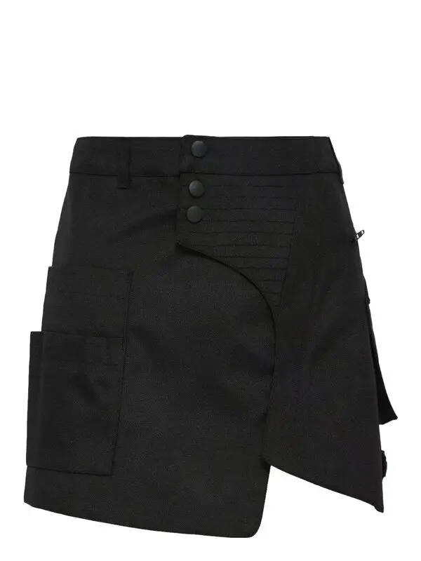 BONBOM Carpenter-pocket Mini Skirt - Black
