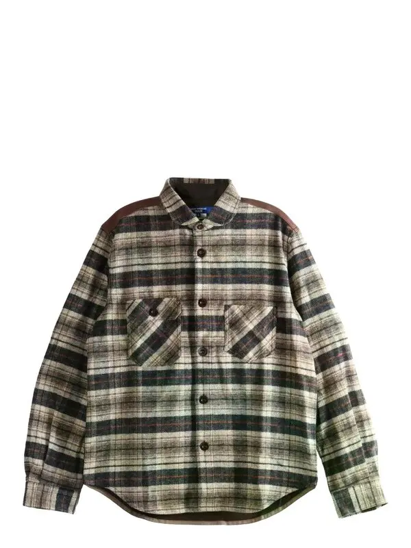 Junya Watanabe Plaid Pattern Cotton Shirt - Neutrals