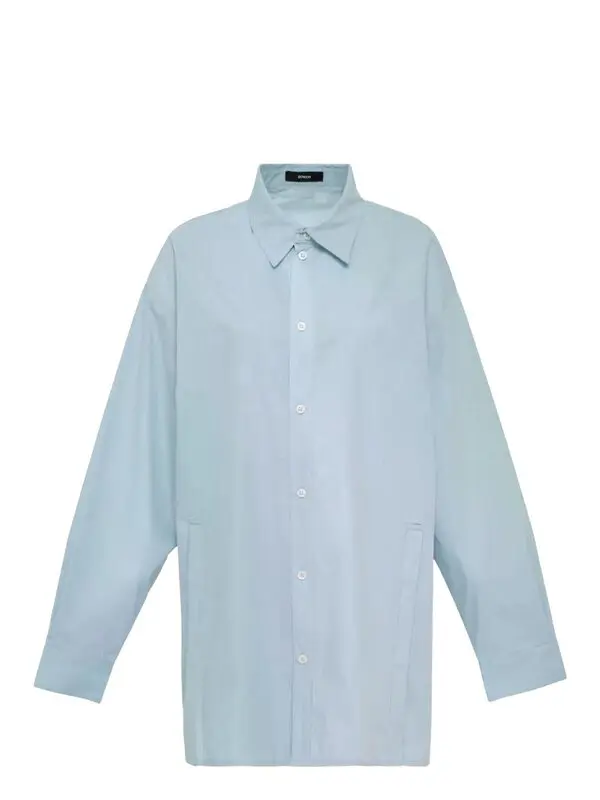BONBOM Slit-detail Shirt - Blue