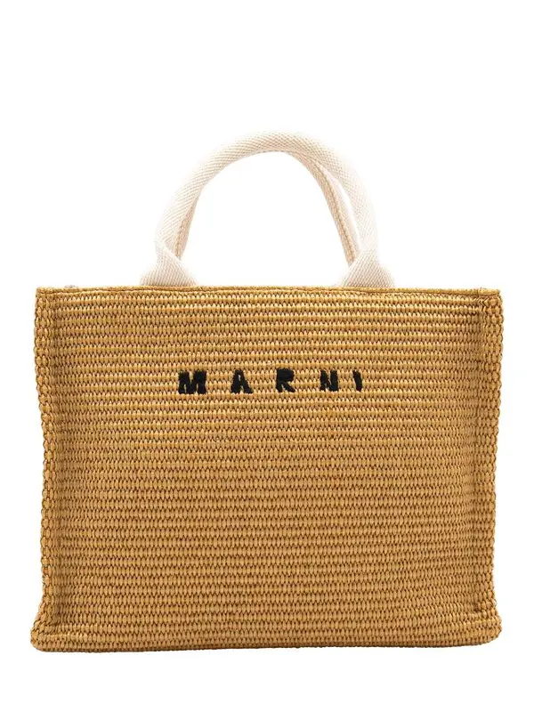 Marni Cotton Tote - Raw Sienna/natural