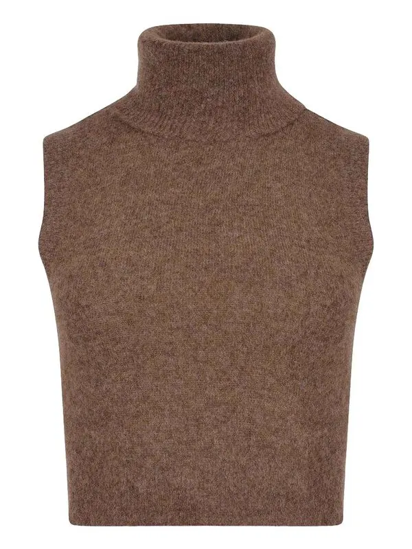 CYCLE Sleeveless Wool And Alpaca-blend Knit Top - Brown