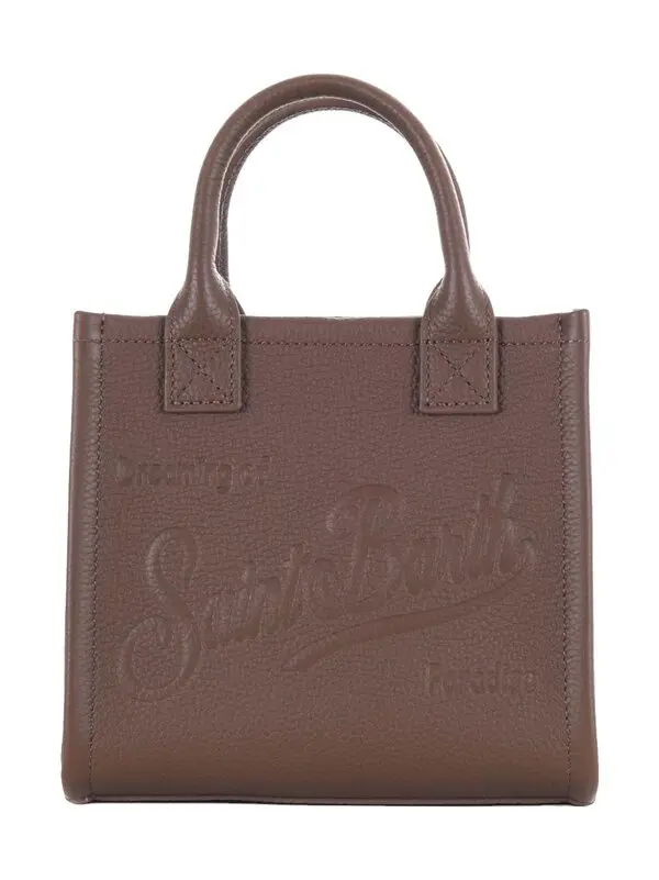 MC2 SAINT BARTH Hammered Leather Shopping Bag - Brown