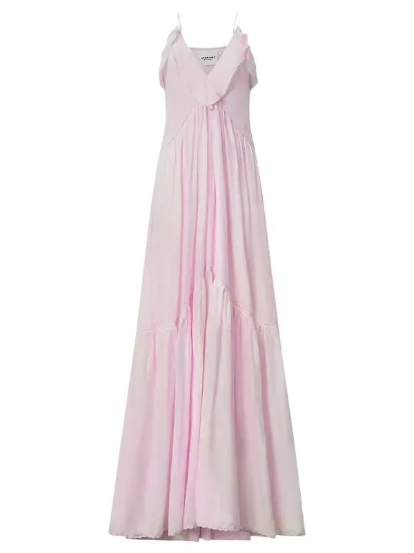 MARANT ETOILE Vasma Ruffled Maxi Dress - Pink