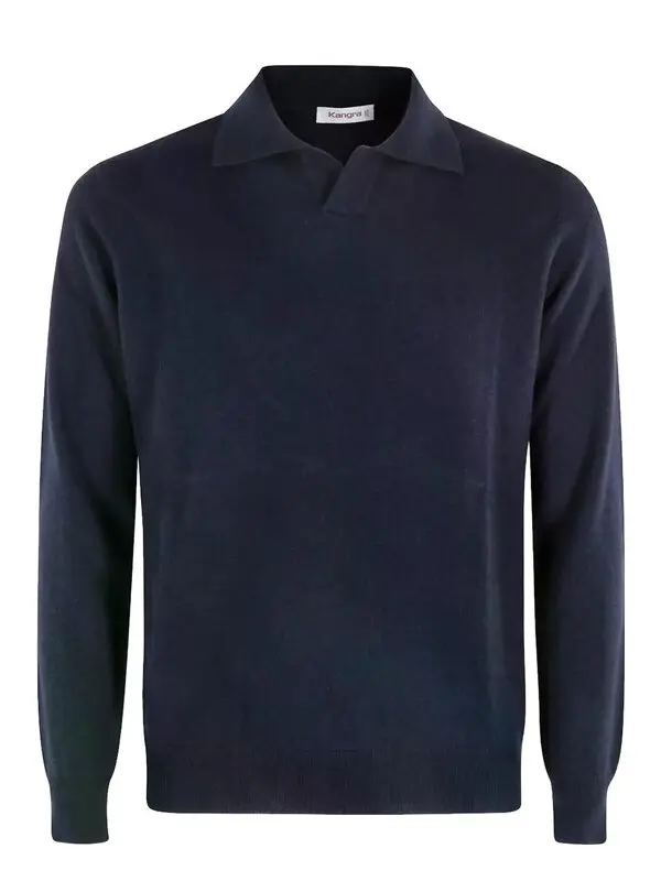 KANGRA Polo-collar T-shirt - Blue