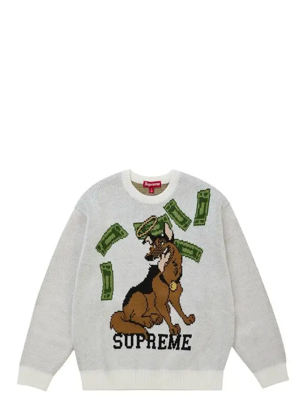 Supreme All Dogs Go To Heaven Sweater - White
