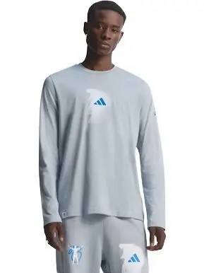 Adidas Jude Bellingham Long Sleeve Tee Shirt - Light Grey