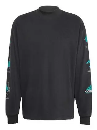 Adidas Equipment Long Sleeve Graphic Tee Shirt - Black