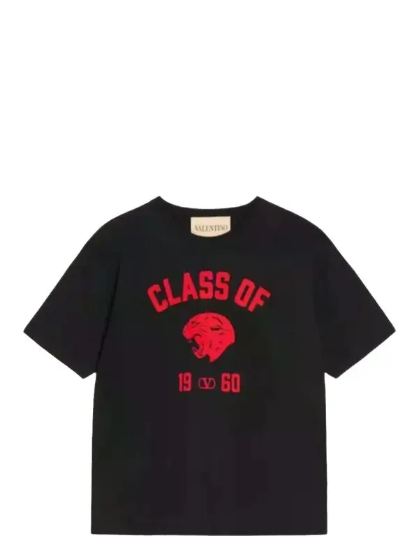 Valentino Garavani Panther-print Cotton T-shirt - Black