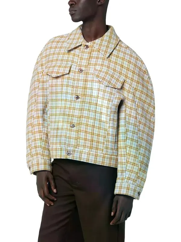 Séfr Matthieu Plaid Jacket - Neutrals