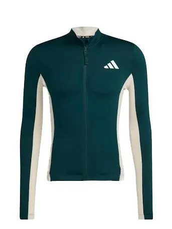 Adidas Tempo 3-stripes Longsleeve Jersey - Green Alumina