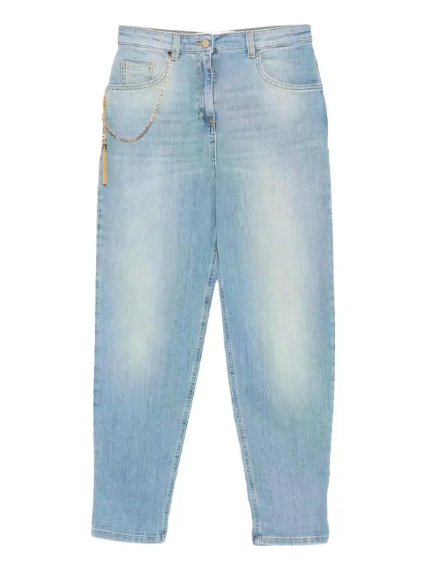 Elisabetta Franchi Tassel Detail Trousers - Blue