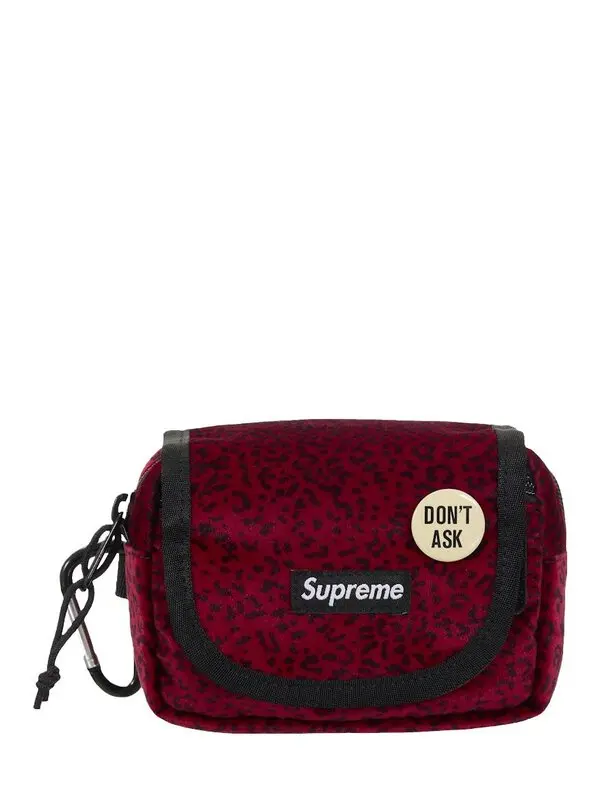 Supreme Velvet Mini Pouch - Red Leopard