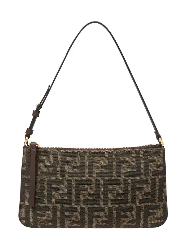 Fendi Flat Baguette Pouch - Brown