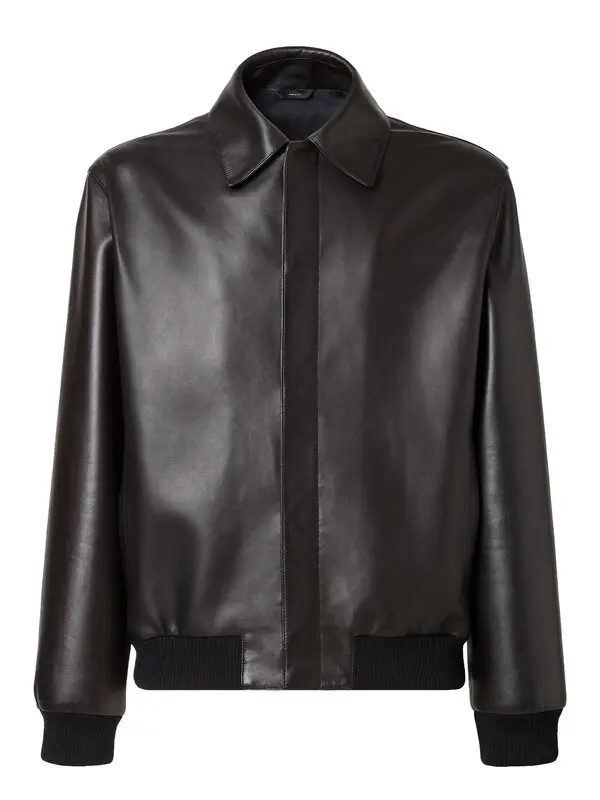Fendi Leather Blouson - Black
