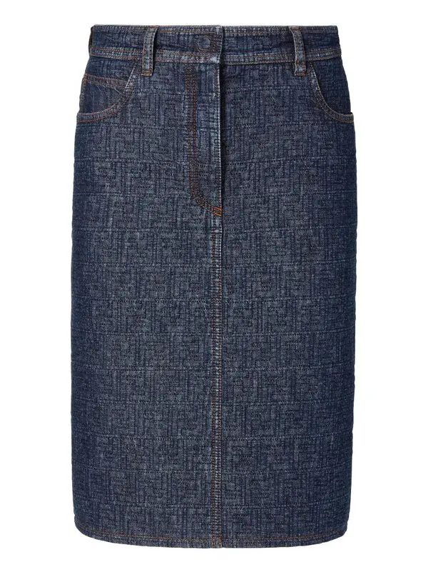 Fendi Flared Midi Skirt - Blue