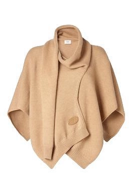 Fendi Cashmere Knit Poncho - Brown