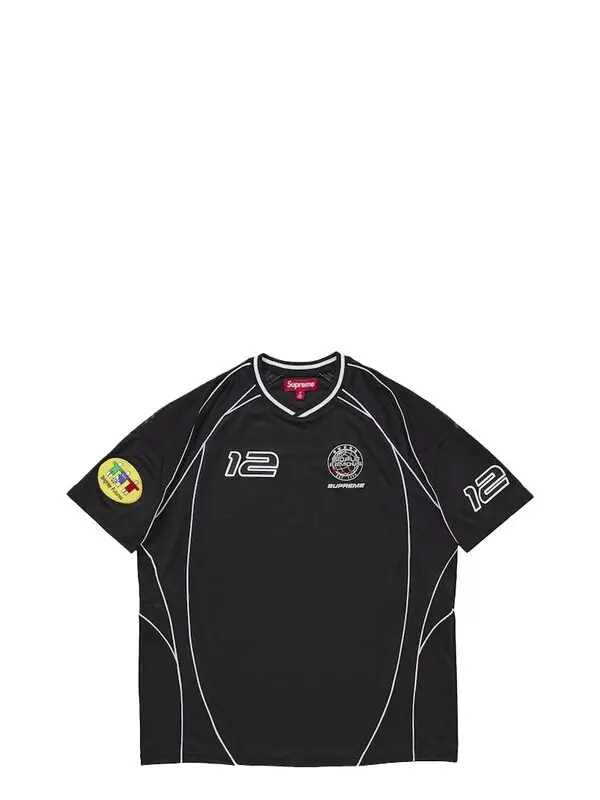 Supreme Piping Soccer Jersey - Black