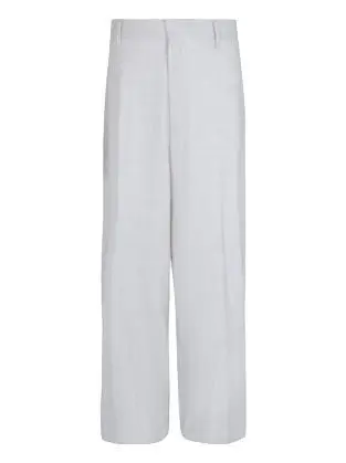 Givenchy Wide-leg Wool Trousers - Chalk