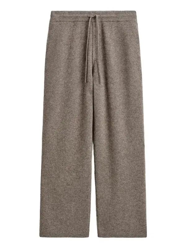 Cos Knitted Merino-yak Sweatpants - Beige
