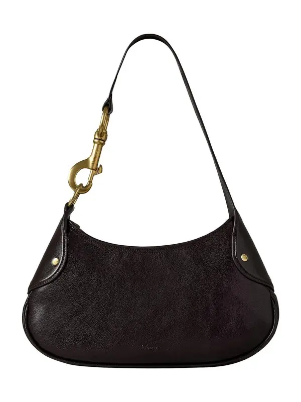 Mulberry Leather Hackney Shoulder Bag - Black