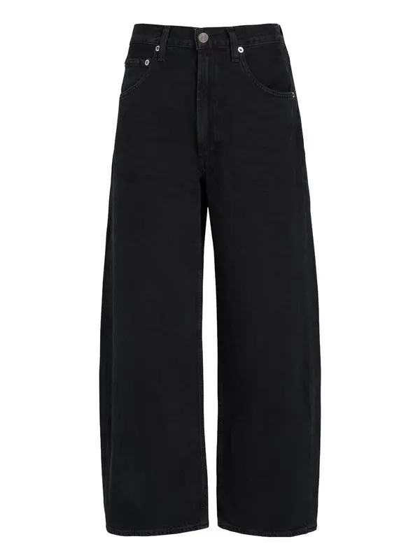 AGOLDE Low Curve Barrel-leg Jeans - Black