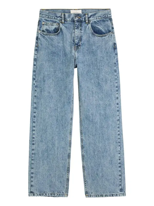 SECOND / LAYER Relaxed Straight-leg Jeans - Stone