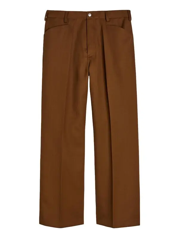 SECOND / LAYER Angel Wool Trousers - Brown
