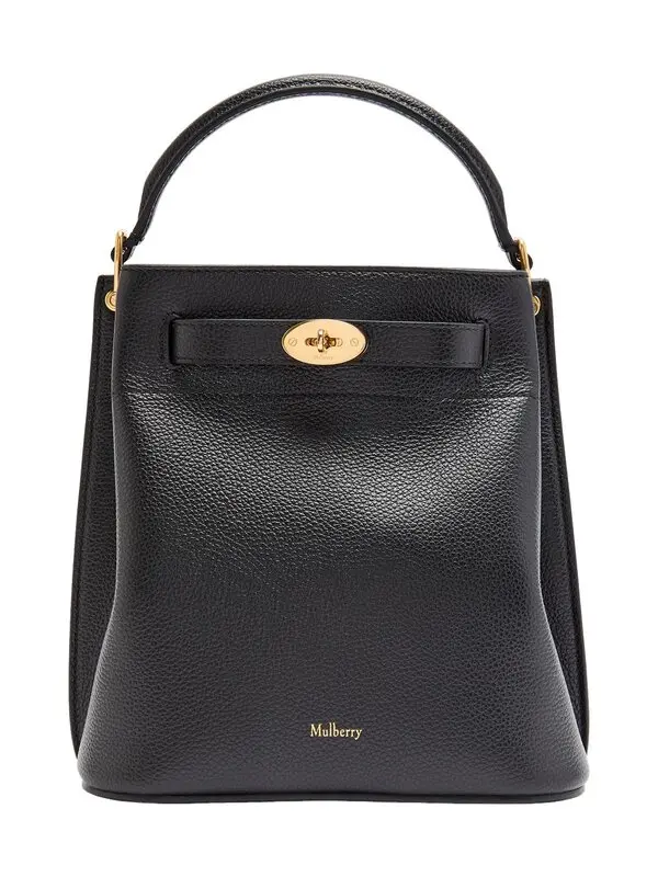 Mulberry Grained Leather Islington Bucket Bag - Black