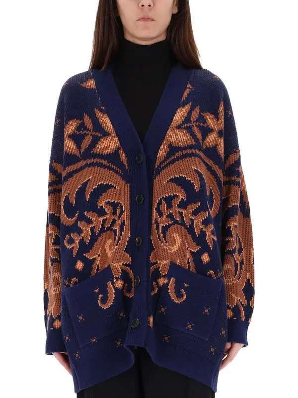 Etro Wool Oversized Cardigan - Multicolour