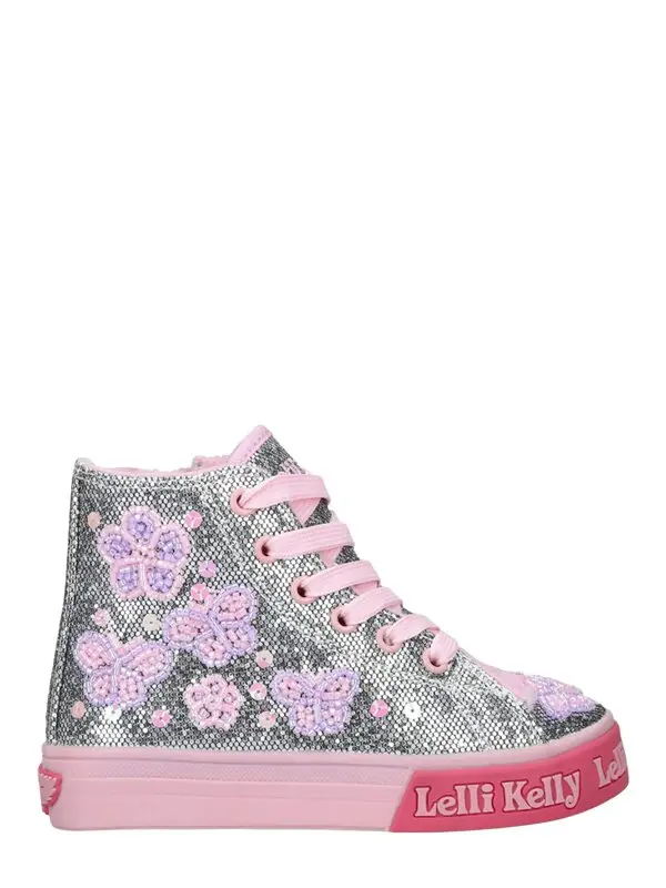 LELLI KELLY Glitter High-top Sneakers - Silver