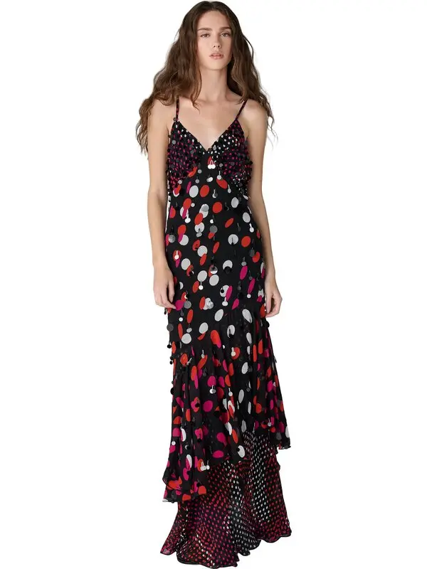 Diane Von Furstenberg Luisa Gown - Blinding Lights Black