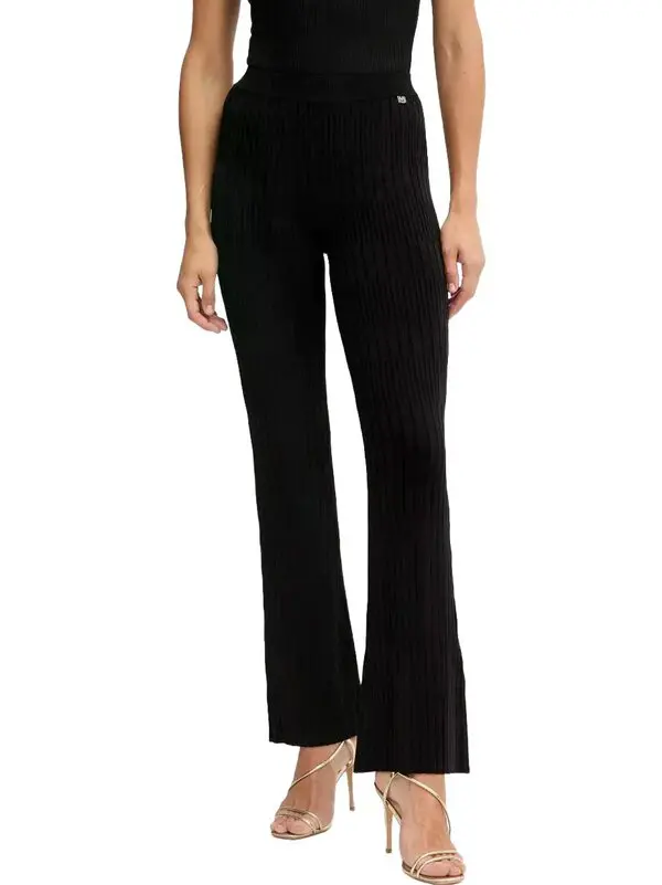 MARCIANO Ribbed Knit Trousers - Black