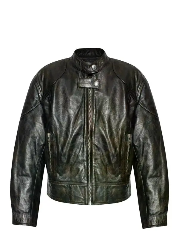STAND STUDIO Alita Zip-fastening Leather Jacket - Black