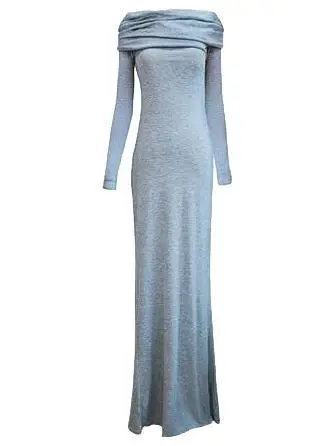 ATS Esme Off-shoulder Maxi Dress - Grey