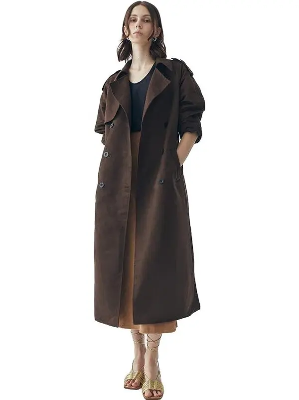 ATS Jett Suede Coat - Brown
