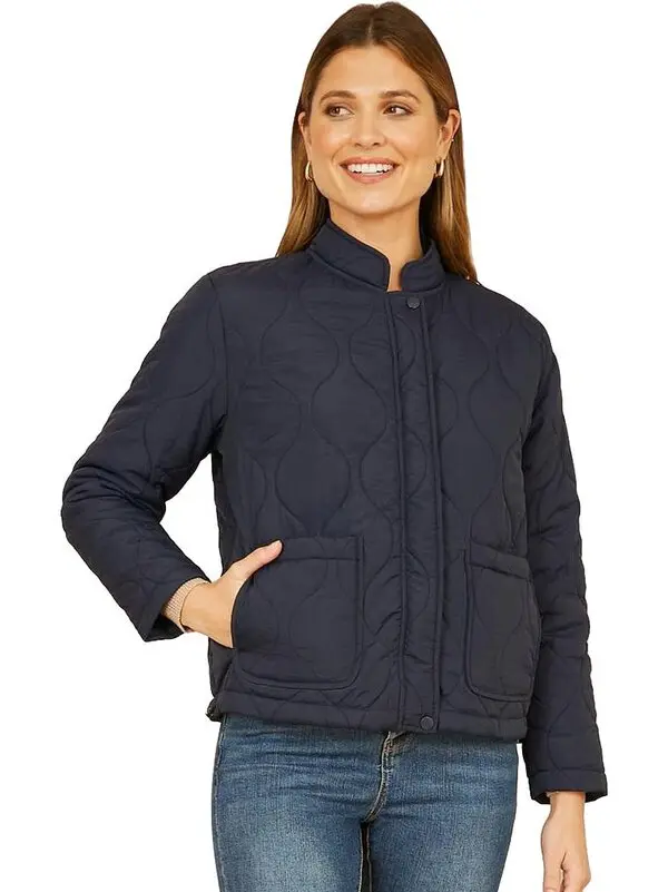 YUMI Quilted Jacket - Navy