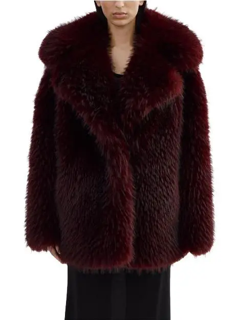 LAMARQUE Finaya Oversized Faux Fur Coat - Vamp