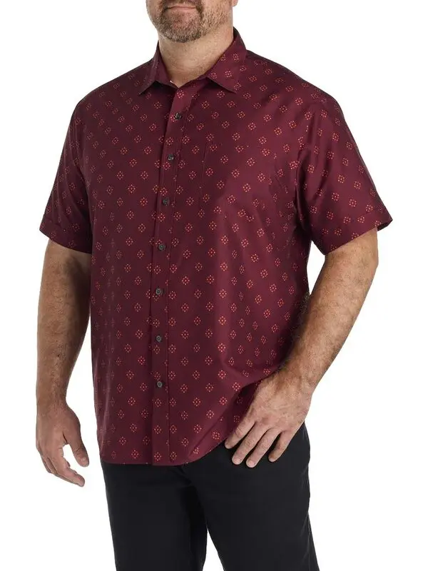 SYNRGY Big & Tall Micro Floral Sport Shirt - Multi