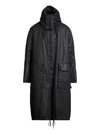 Masnada Puffer Coat In Cotton And Elastane - Black