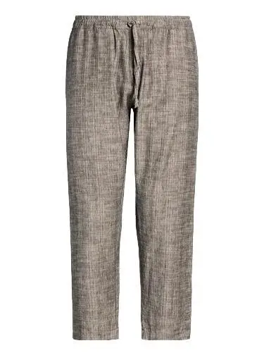 Crossley Cotton-linen Pinstriped Trousers - Grey