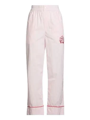 GANNI Light Organic Cotton Straight-leg Pants - Pink