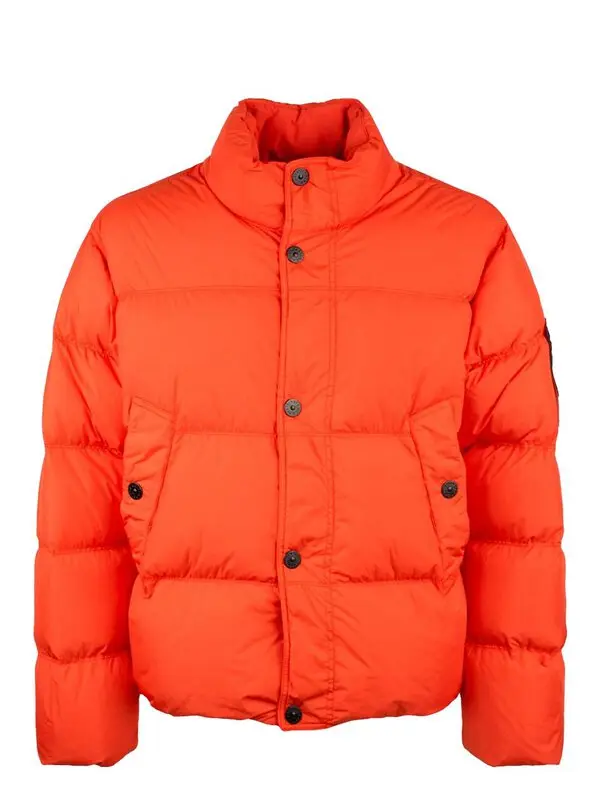 Stone Island Recycled Nylon Reps Down Jacket - Orange