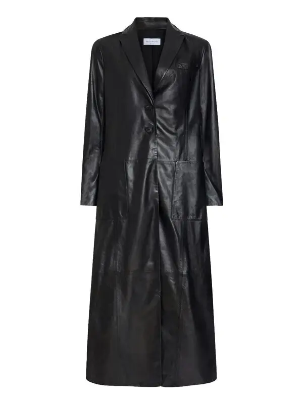 NELLS NELSON Delphine Leather Coat - Black
