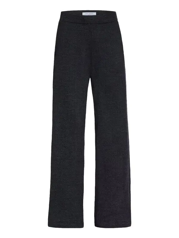 NELLS NELSON Danette Herringbone-pattern Trousers - Grey
