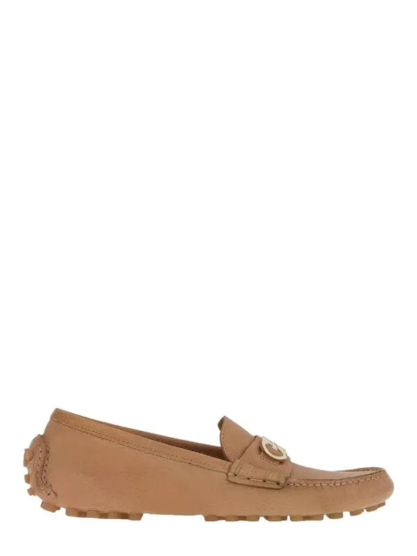 FERRAGAMO Odilia Leather Loafers - Neutrals
