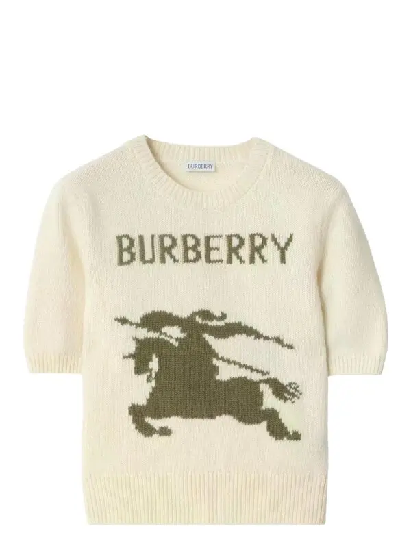 Burberry Logo Equestrian Knight T-shirt - Neutrals